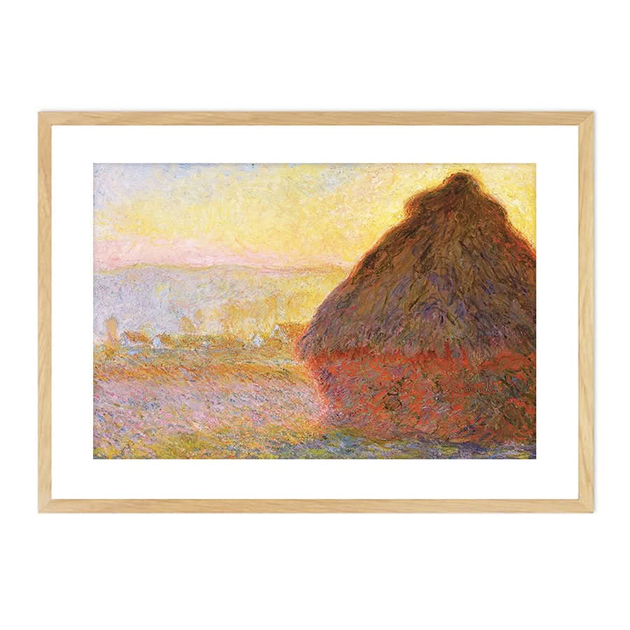 Grainstack, Sunset by Claude Monet